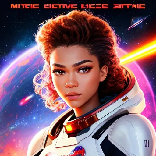 modern movie poster with Zendaya in center focus, 1...