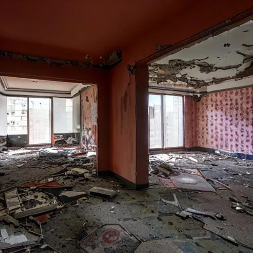 A moldy room of flesh and rotten skin. Scary, Horrif... | OpenArt