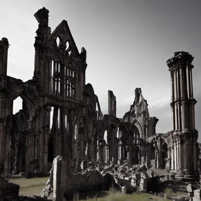 Ruins of a gothic city