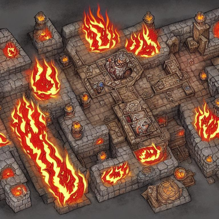 dungeons and dragons 5e, battle map, dwarven undergr... | OpenArt