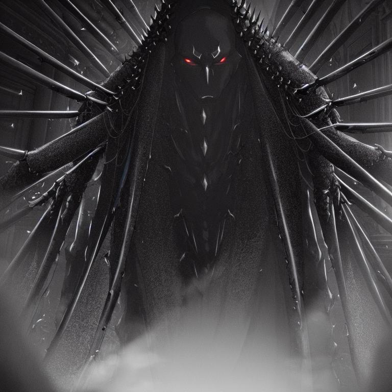 black smoke-like creatures with humanoid shape and m...