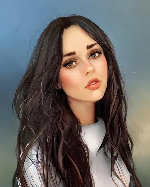 Beautiful woman cartoon portrait | OpenArt