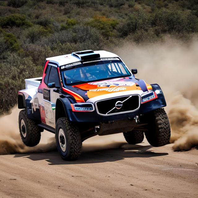 modern Volvo pick up truck modified for rally racing...