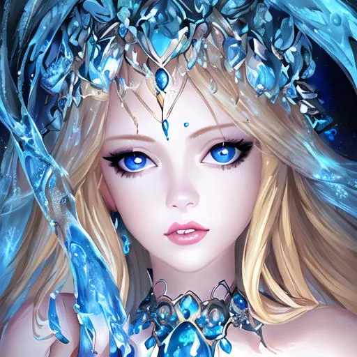 anime portrait of a İce goddess , anime eyes, beau... | OpenArt