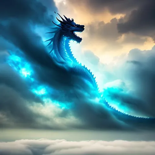 Dragons in the clouds | OpenArt