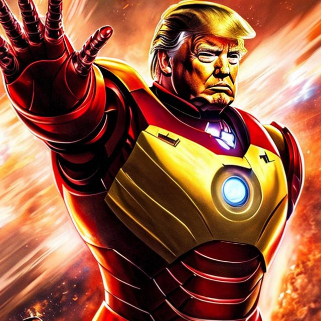 Donald Trump in iron man suit