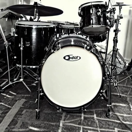 Oil painting of human John Fishman playing drums, co... | OpenArt