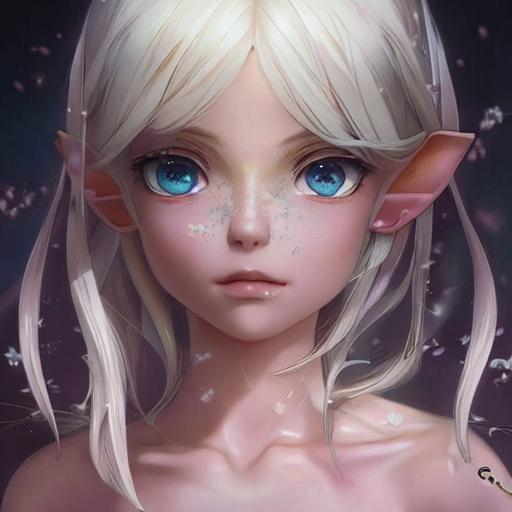 Closeup face portrait of an elf, smooth soft skin, b... | OpenArt
