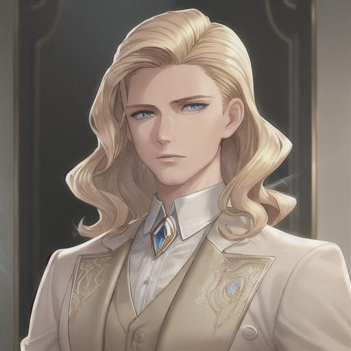 SamDoesArt, young man, manly, handsome, wavy blond h... | OpenArt