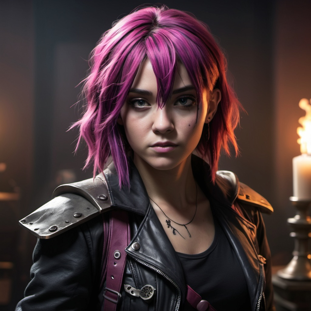 create a character inspired by Vi from Arcane Netflix
