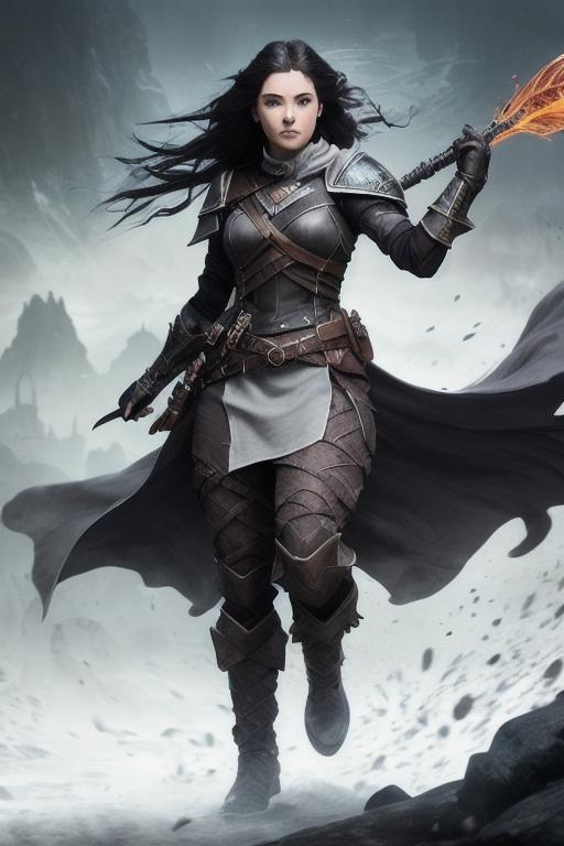 breathtaking cinematic fantasy splash art of a femal...