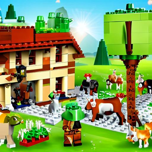 lego farm background