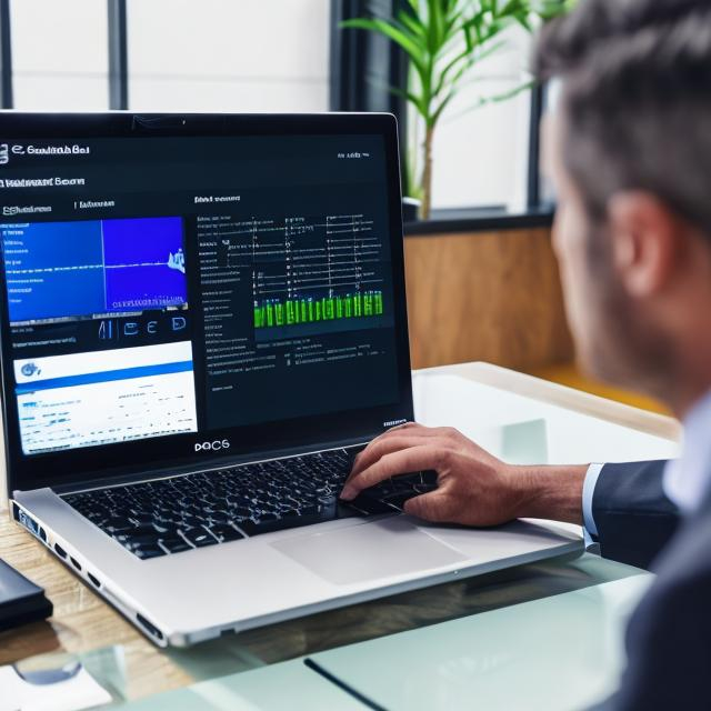 PC being used by a banker showing the screen | OpenArt