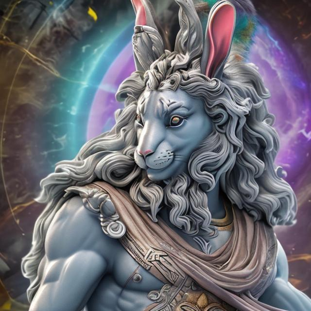 zeus god as rainbow hare, high details, 8k, marble r... | OpenArt