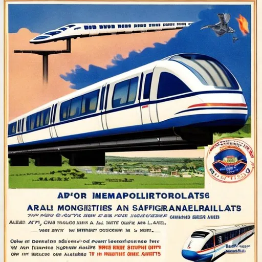 An ad for our high speed monorail with safety and lo...