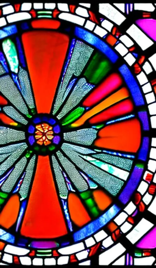 Stained -glass window, LSD, DMT, vivid color, insane... | OpenArt