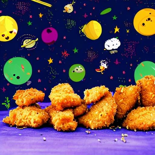 chicken nuggets in space | OpenArt