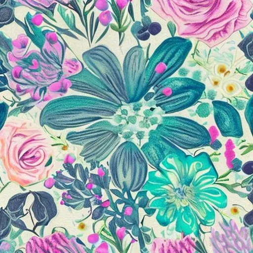 Cute floral design using pastel colors | OpenArt