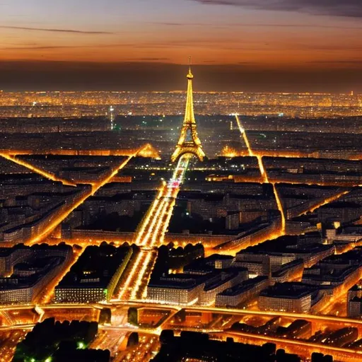 a night view of Paris