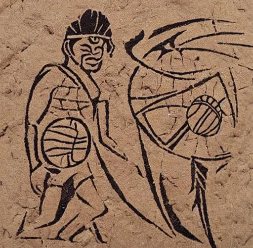 Basketball player aztec ballgame | OpenArt