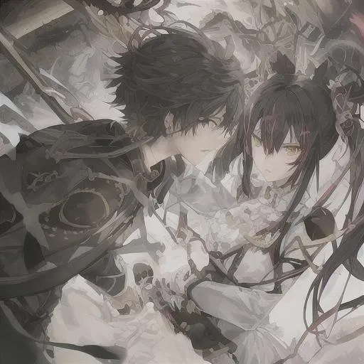 somber masterpiece in subdued tones, anime (battle),... | OpenArt