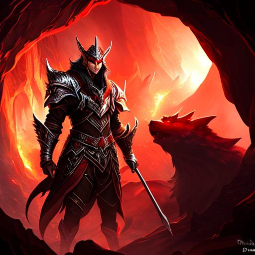 a wolfish elven man with a large mouth full of sharp... | OpenArt