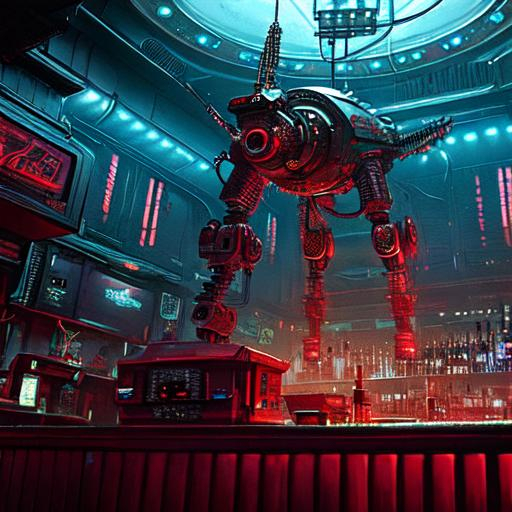 alien biomechanical, full body cinematic style digit...