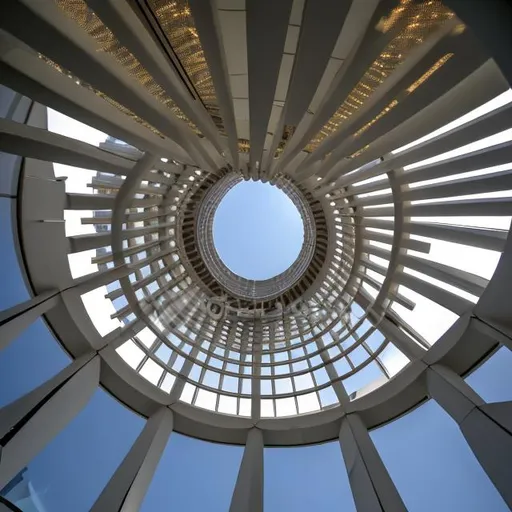 a big ring like structural building around Burj Khalifa