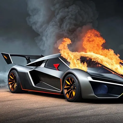 Futuristic Batman fire car | OpenArt
