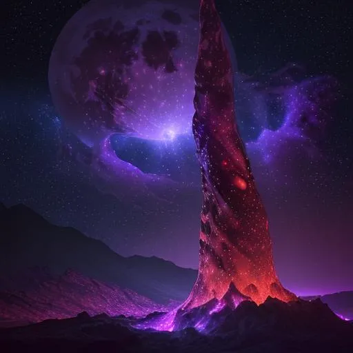 Cosmic lava lamp made from soda bottle. Stars floati...