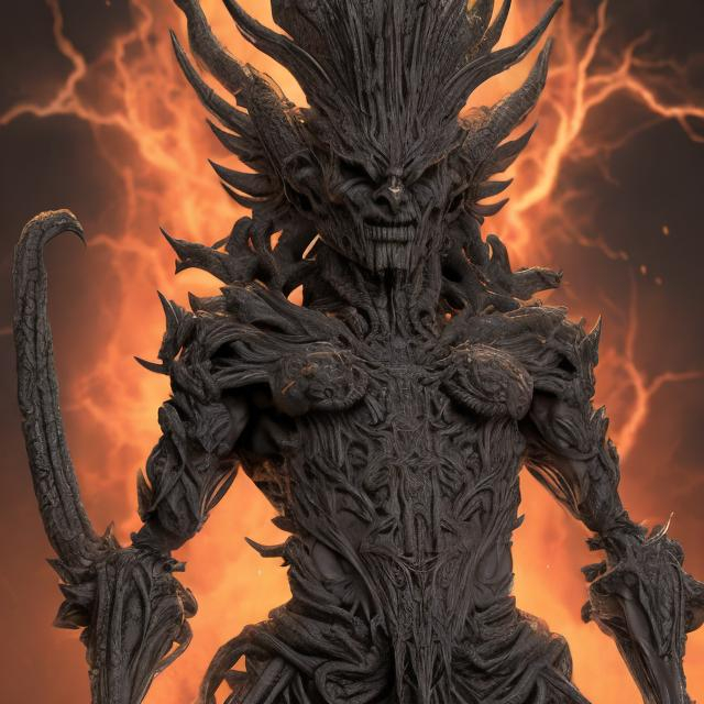 Evil GOD in humanoid form, 52k resolution, extreme...