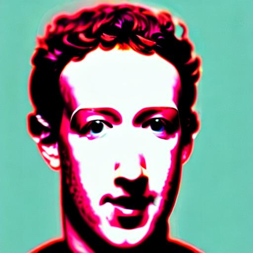 breathtaking (pop art) of Mark Zuckerberg alien reco...