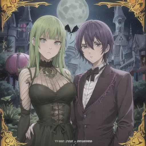 2d manga cover of full color gothic graphic novel ar... | OpenArt