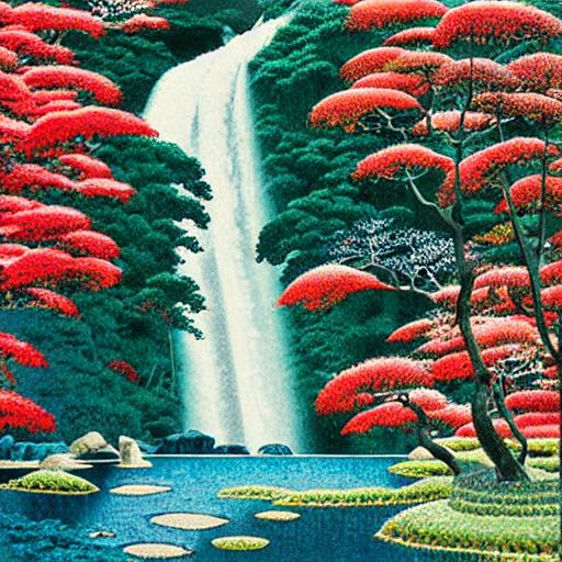 hiroo isono waterfall | OpenArt