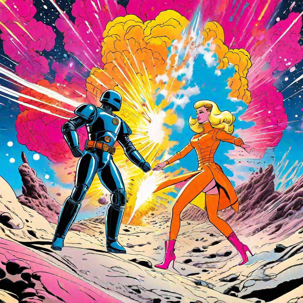 ((In the style of retro comic book)), vibrant colors... | OpenArt