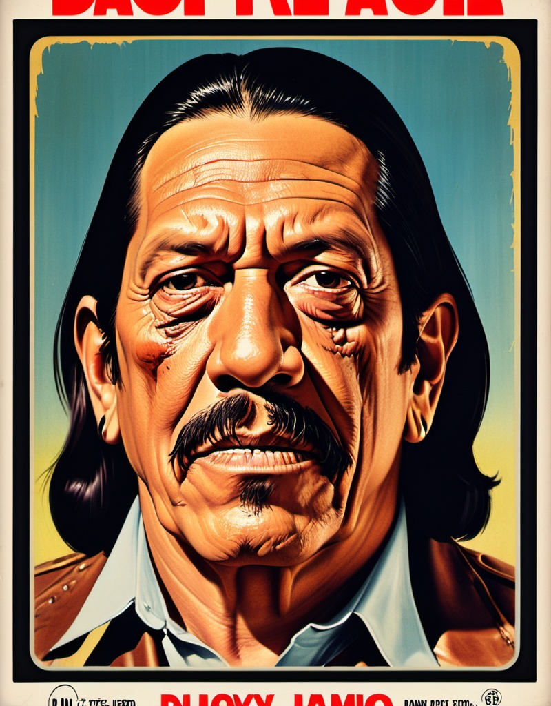 Vintage movie posters starring actor, Danny Trejo, p...