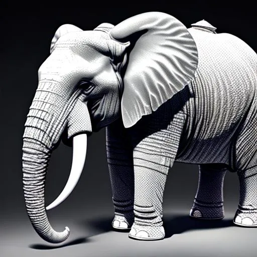 realistic elephant ice sculpture | OpenArt