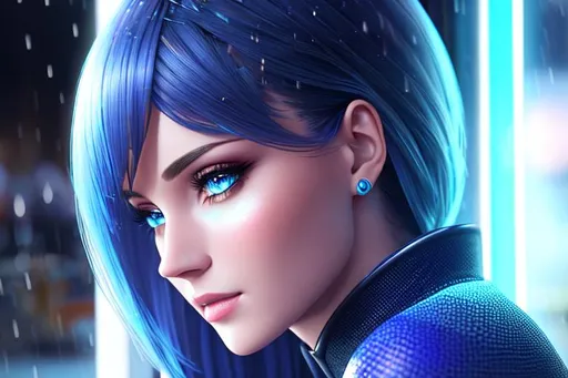 Cortana (a digital painting of woman’s face, digital... | OpenArt