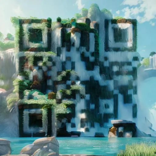 an epic makoto shinkai and renoir landscape with a w...