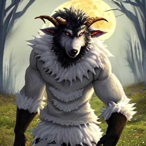 werewolf with a sheep costume | OpenArt