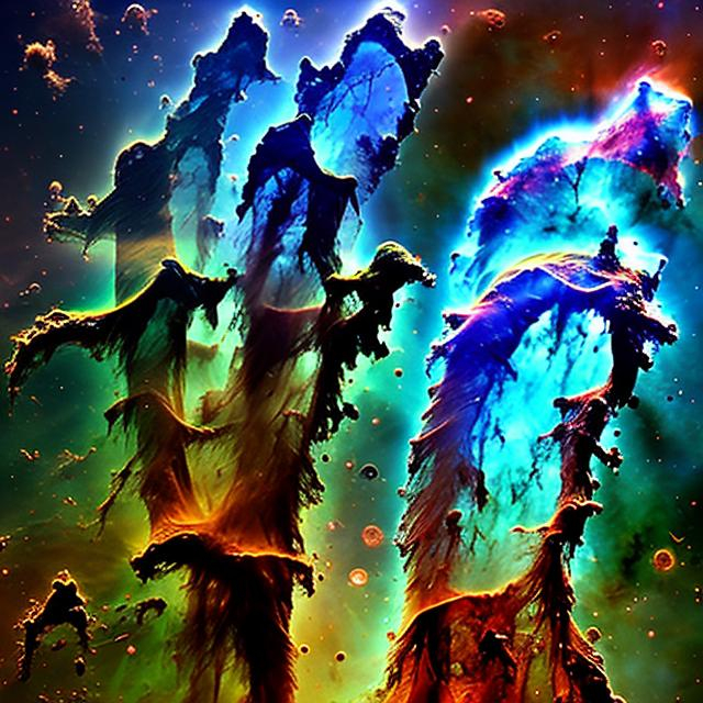 view from center of Pillars of Creation