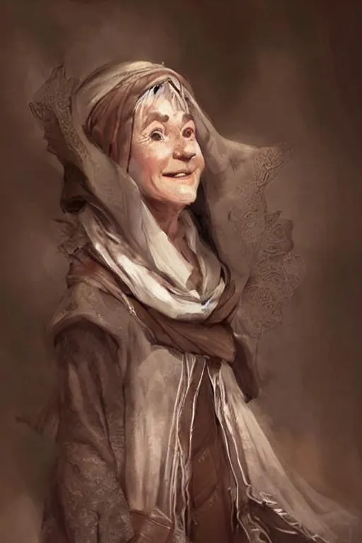 Professional painting of an old woman, intr... | OpenArt