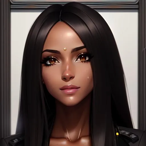 semi-realistic anime girl, skin highlights, hair hig... | OpenArt