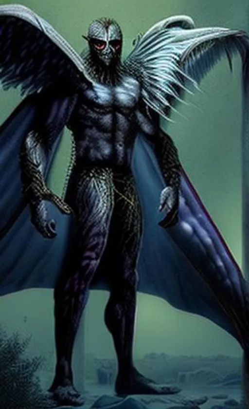 man, evil, flying, detail | OpenArt