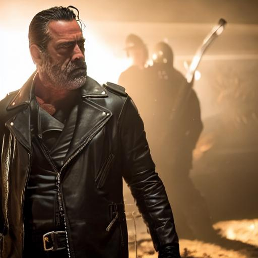 Negan Smith with baseball bat wrapped with barbed wi... | OpenArt