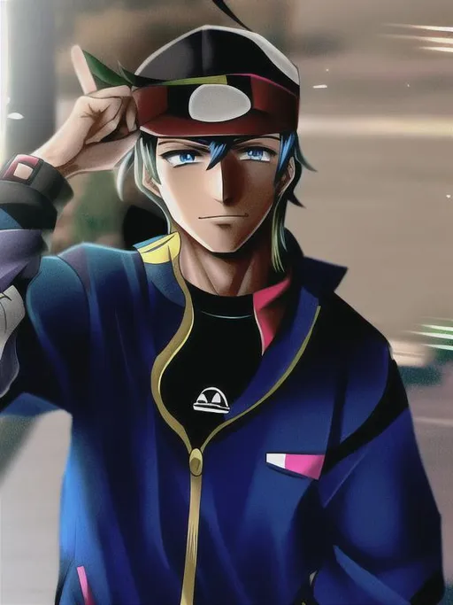 Male pokemon trainer scratching head with no hat | OpenArt