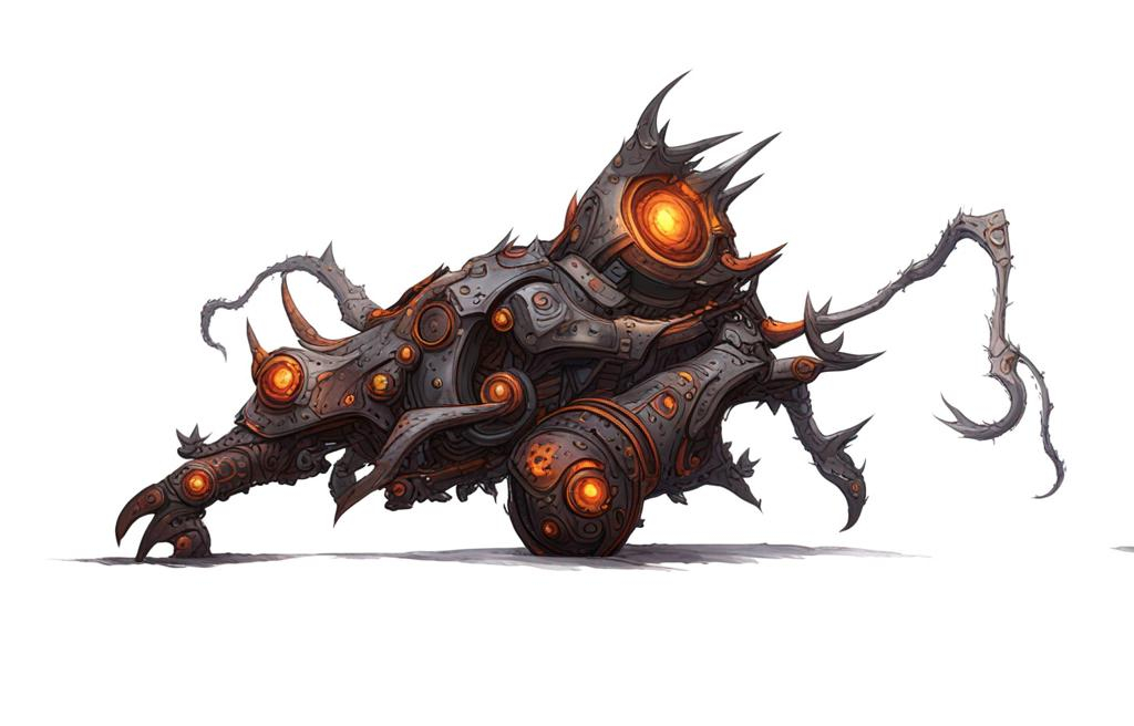 Concept art of an Avernus scavenger infernal machine...