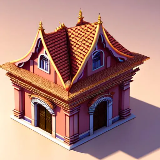 Ultra realistic, beautiful house, perfect Symetric | OpenArt