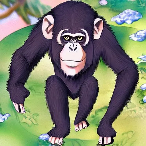 Chimpanzee as a anime character | OpenArt
