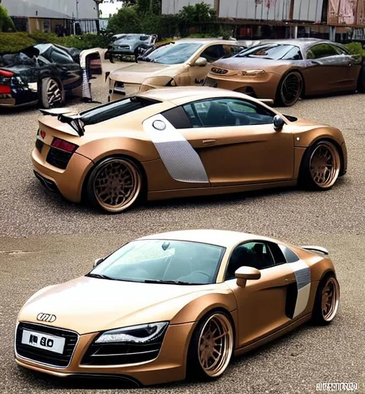 slammed audi r8 jdm
